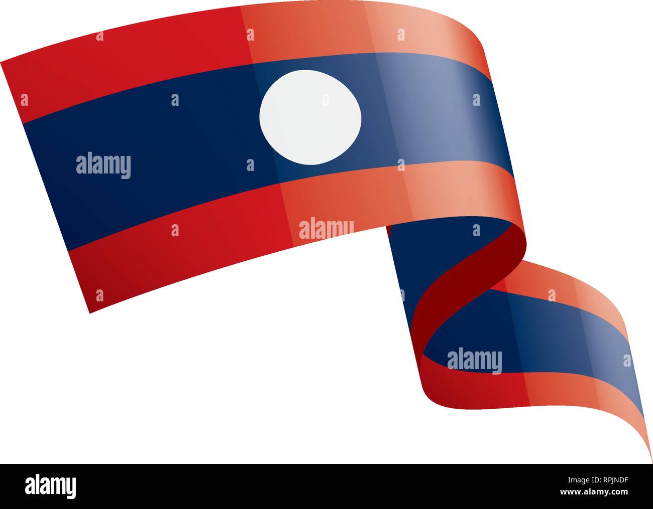 Laos flag, vector illustration on a white background Stock Vector Image ...