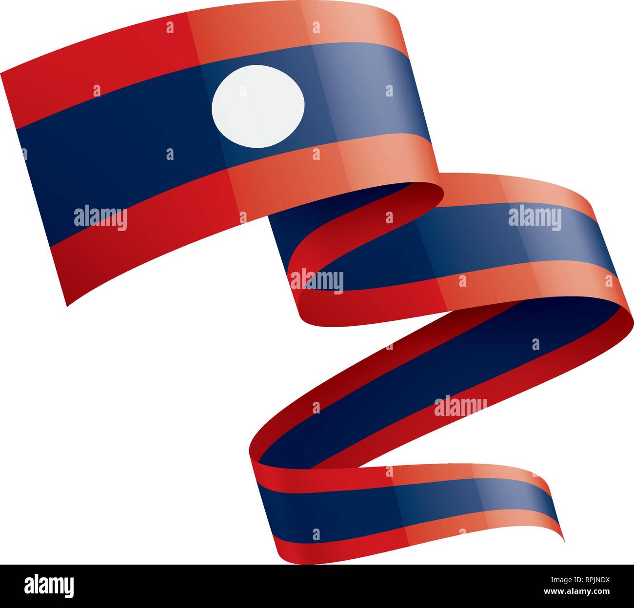 Laos flag, vector illustration on a white background Stock Vector Image ...