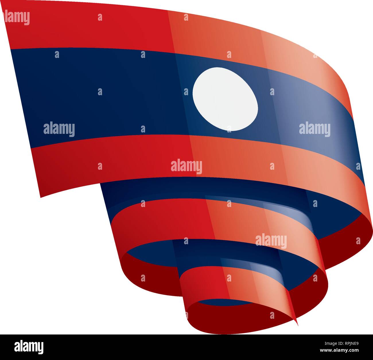 Laos flag, vector illustration on a white background Stock Vector Image ...