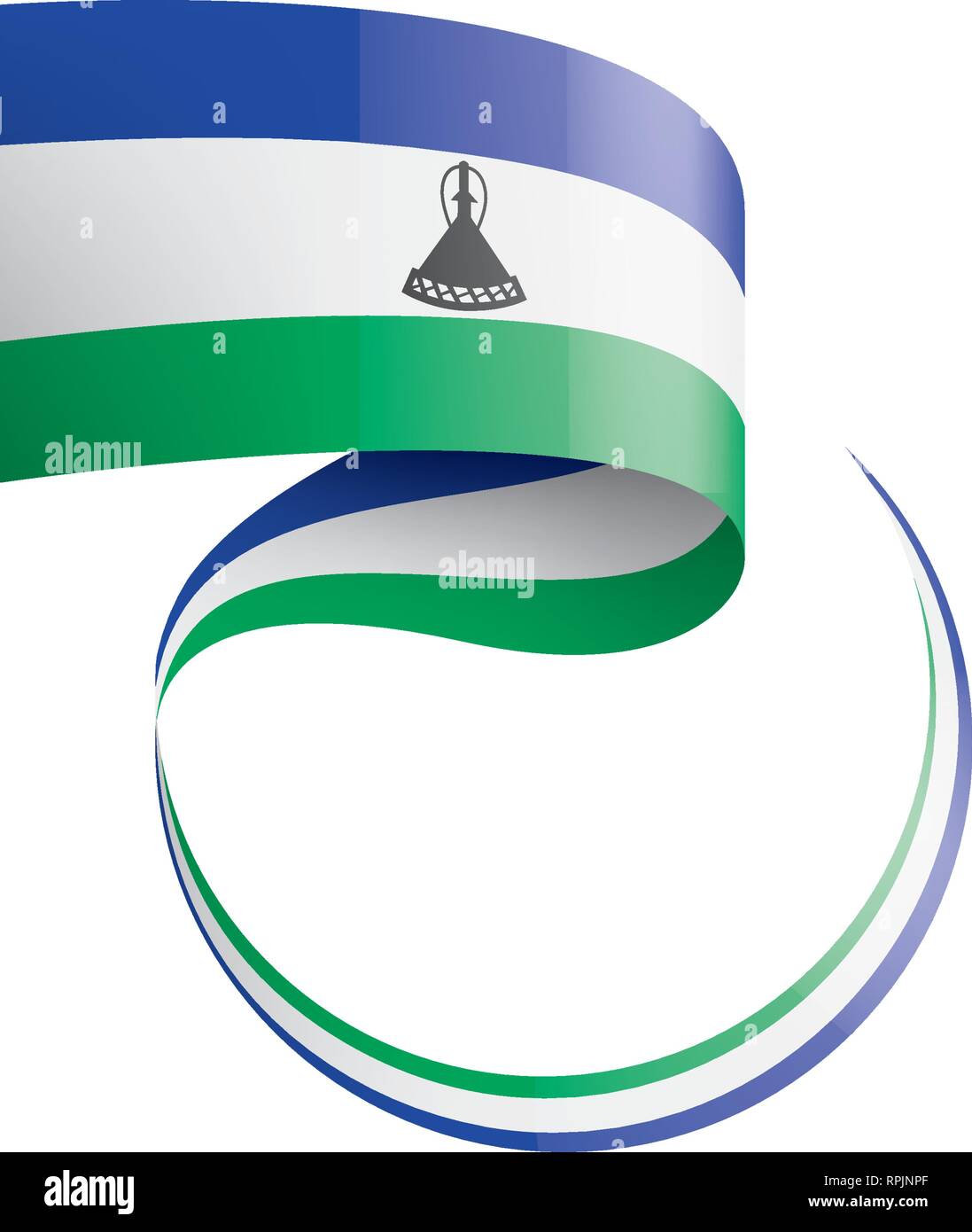 Lesotho flag, vector illustration on a white background Stock Vector ...