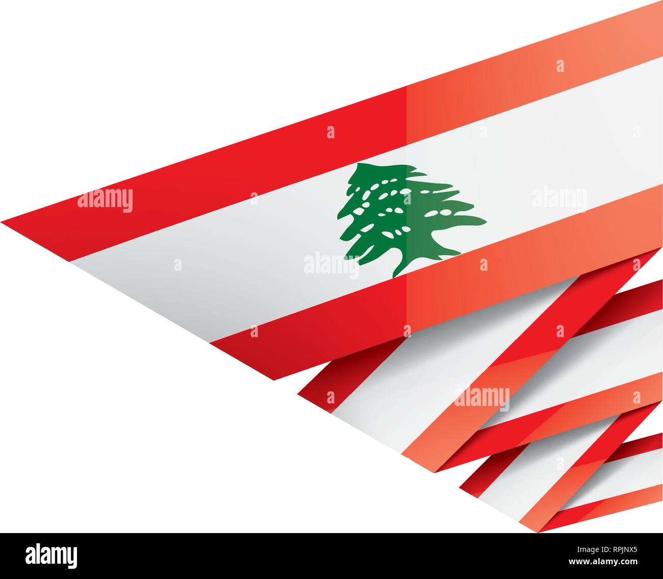 Lebanese flag, vector illustration on a white background Stock Vector ...