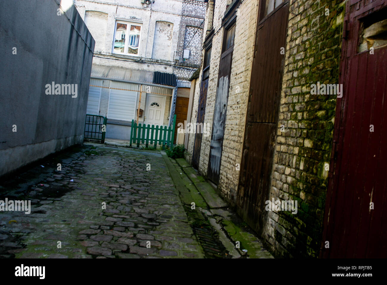Narrow dead end, Lille, Nord, France Stock Photo - Alamy