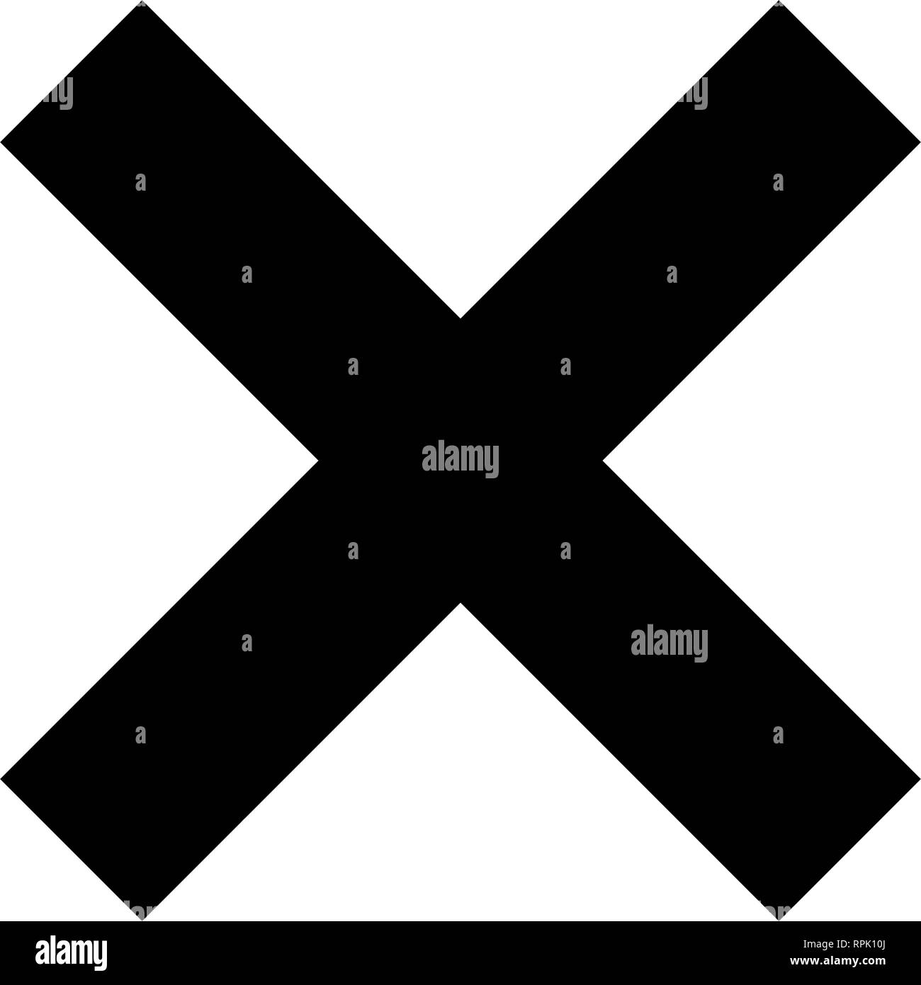 Check marks - black cross icon simple - vector illustration Stock ...