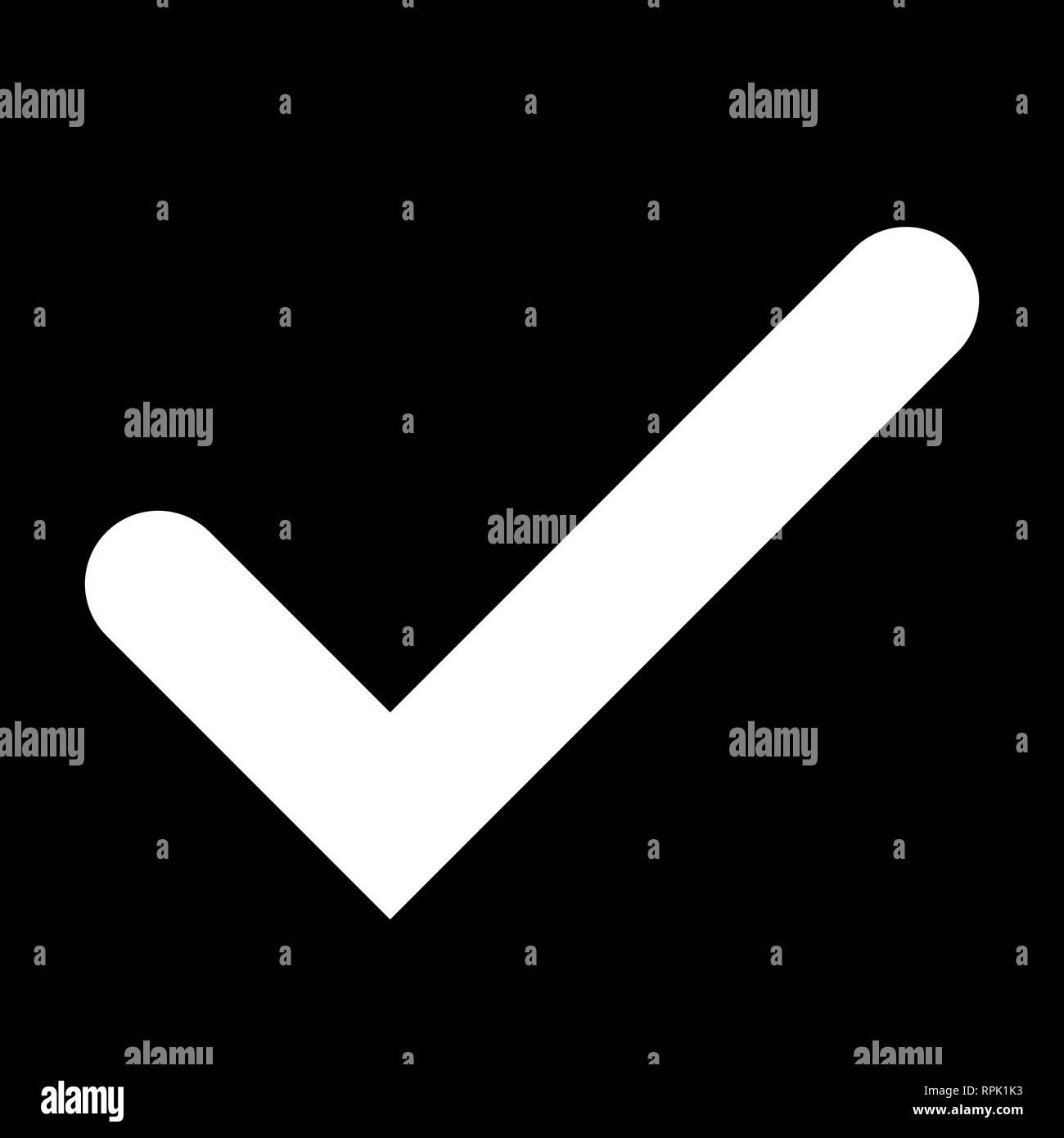 Check marks - white tick icon simple - vector illustration Stock Vector ...