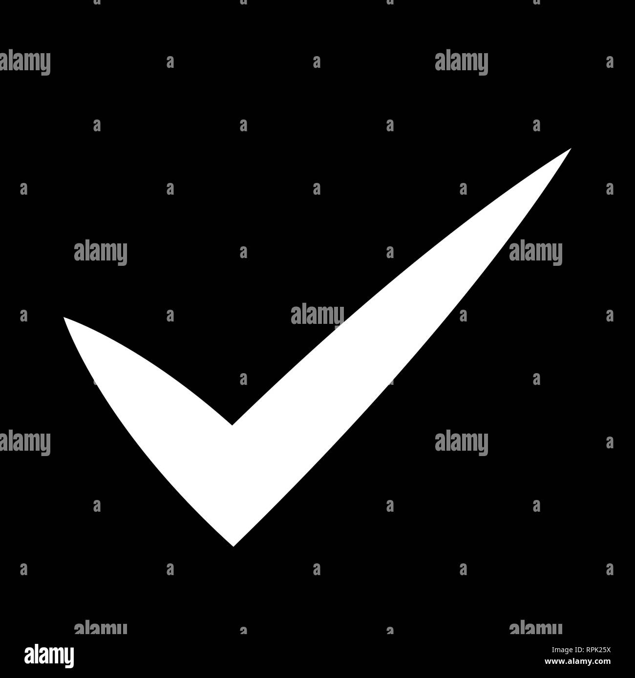 Check marks - white tick icon simple - vector illustration Stock Vector ...