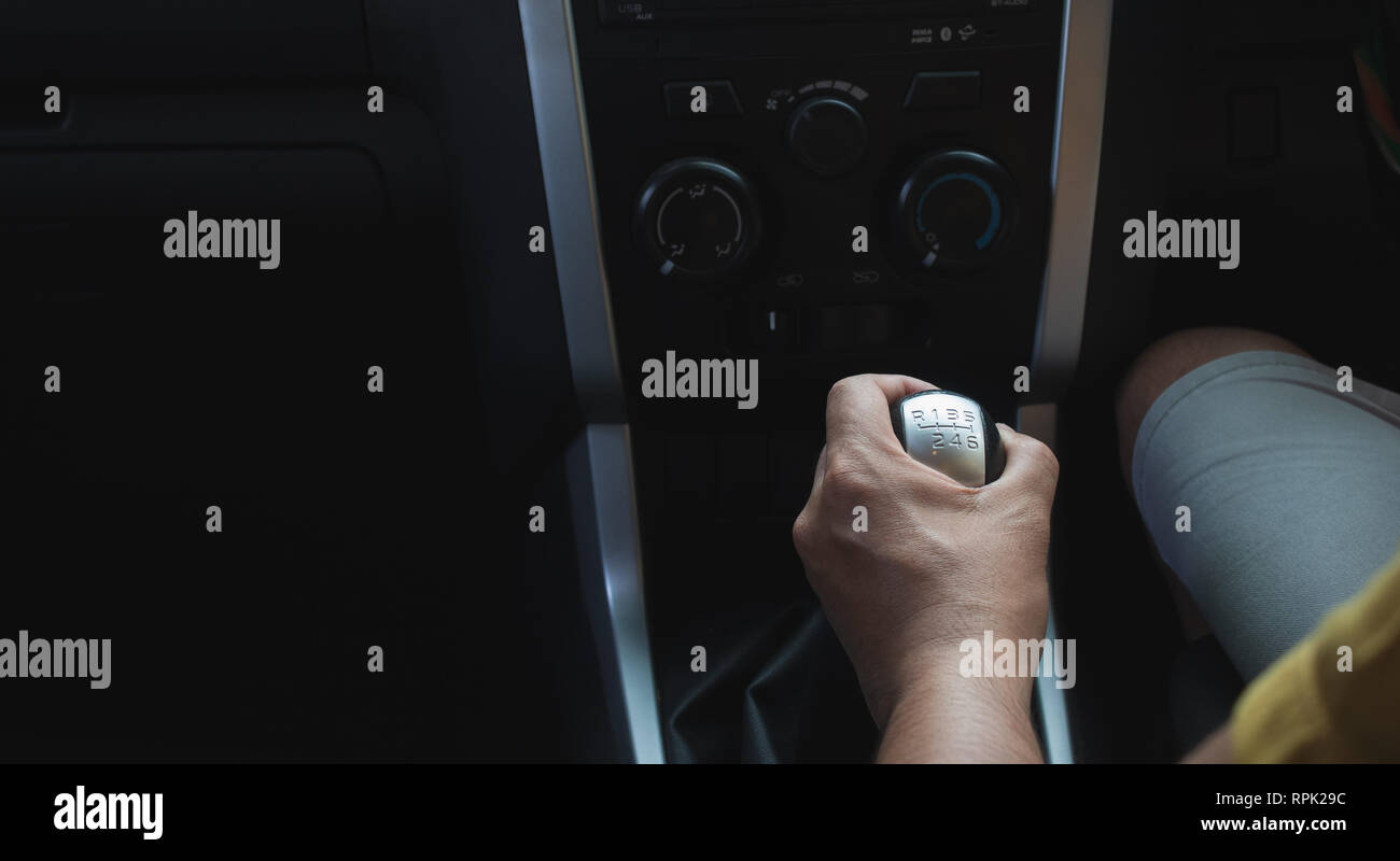 Gear knob hand hi-res stock photography and images - Alamy