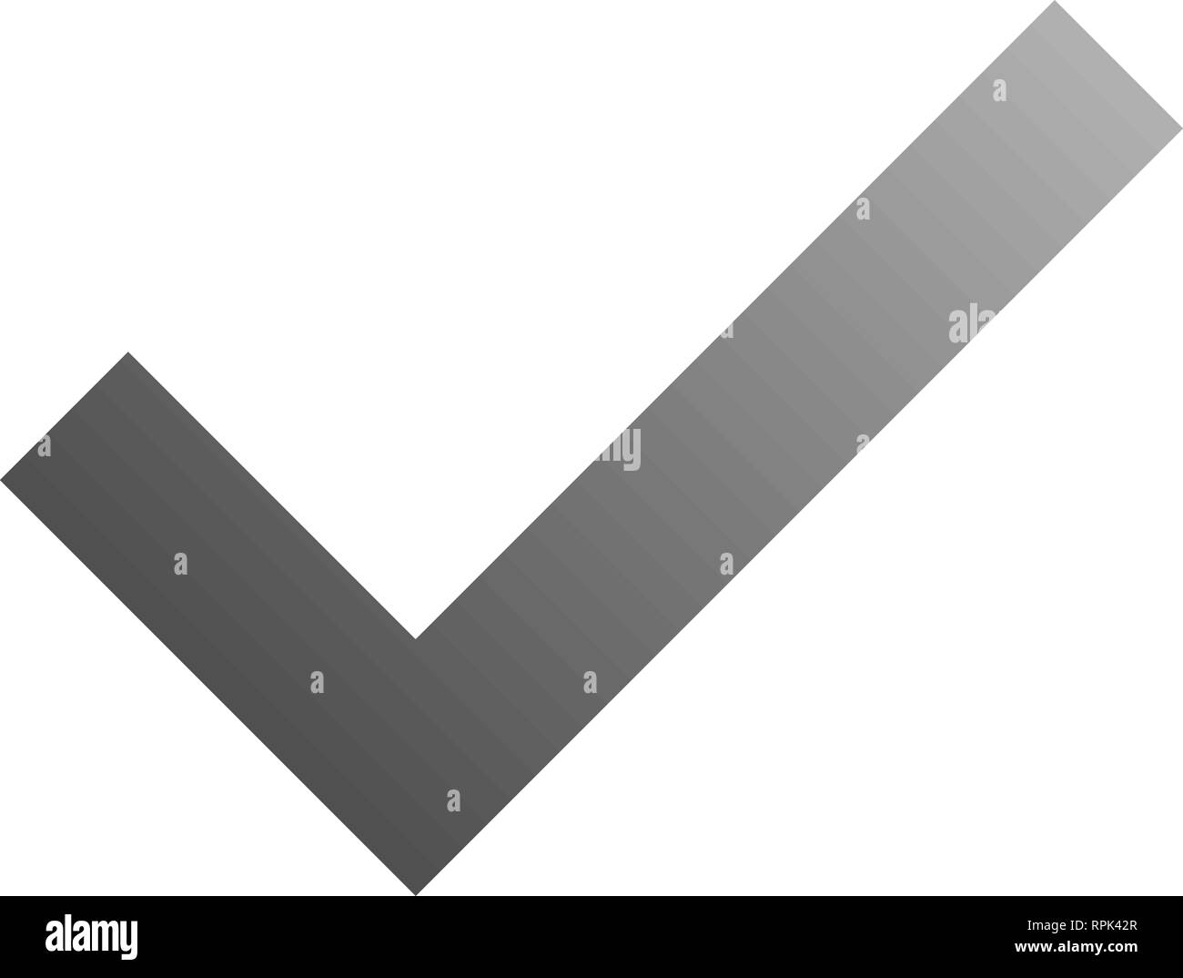 Check marks - gray gradient tick icon - vector illustration Stock Vector Image & Art - Alamy