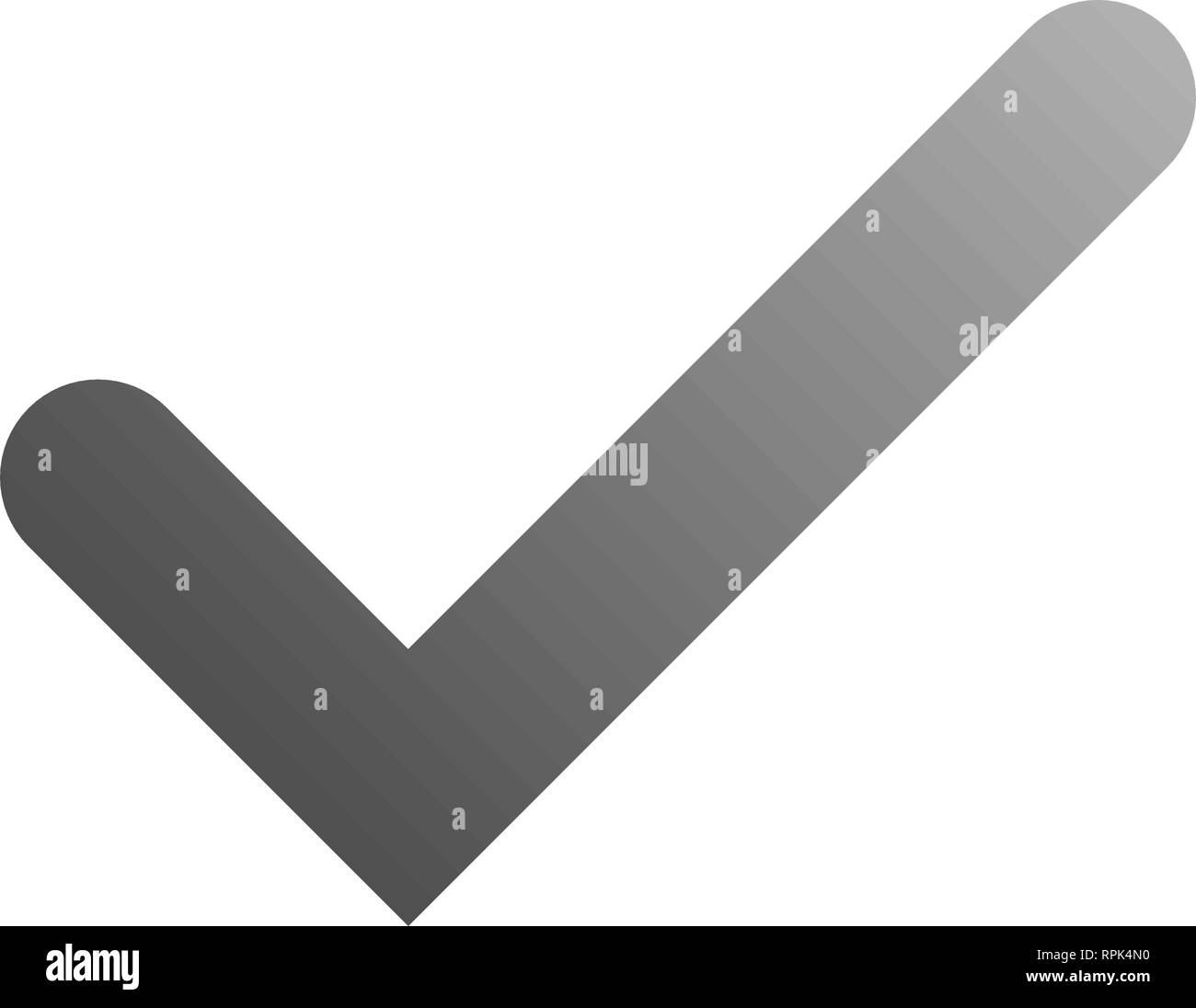 Check marks - gray gradient tick icon - vector illustration Stock ...
