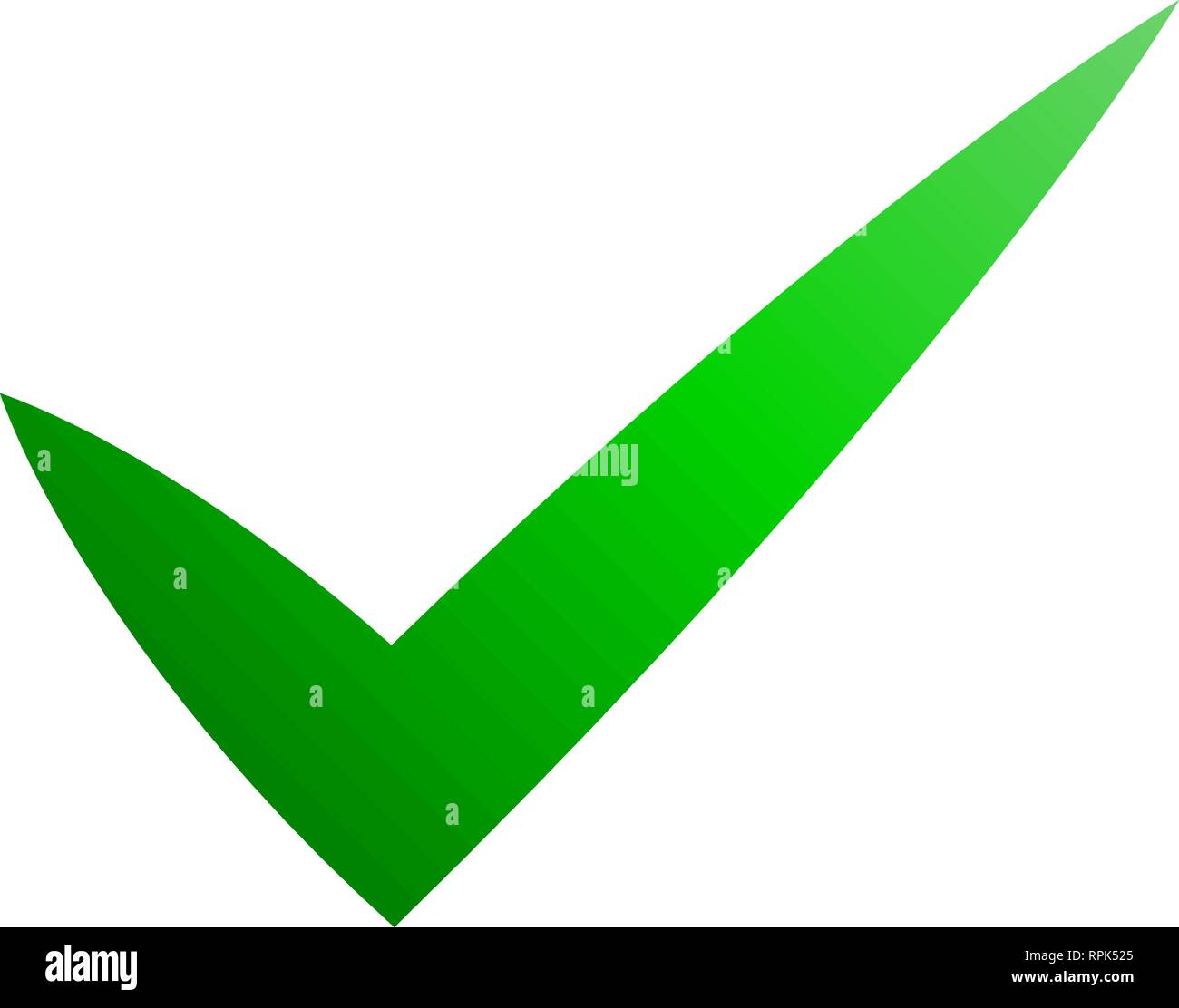 Check marks - green gradient tick icon - vector illustration Stock ...