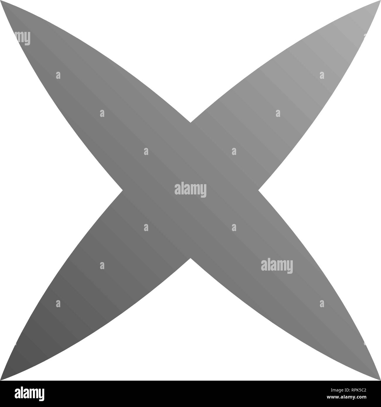 Check marks - gray gradient cross icon - vector illustration Stock ...