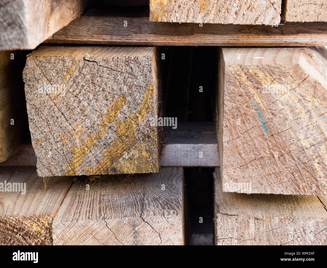 Wood timber construction material for background and texture Stock ...