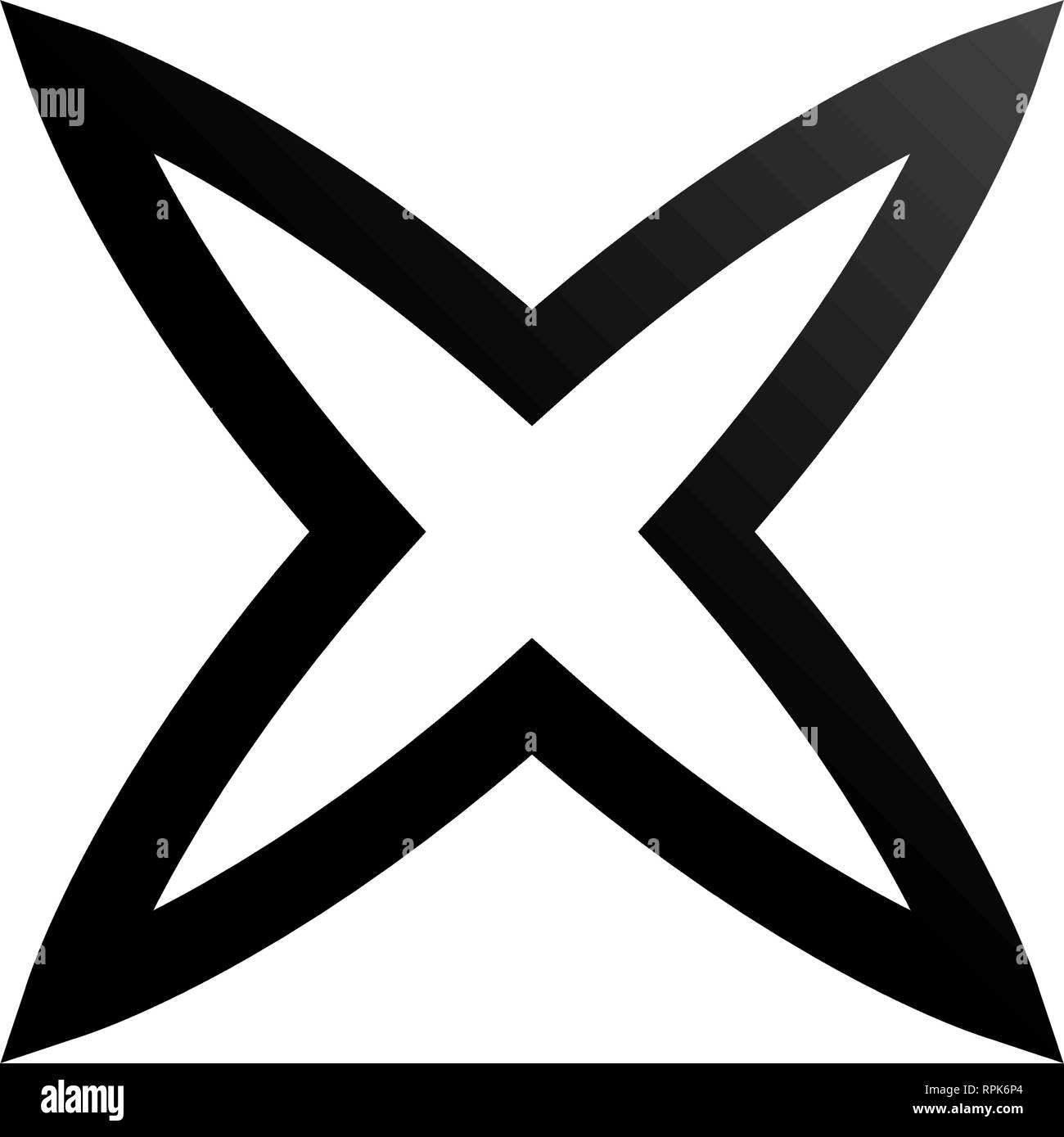 Check marks - black gradient outline cross icon - vector illustration ...