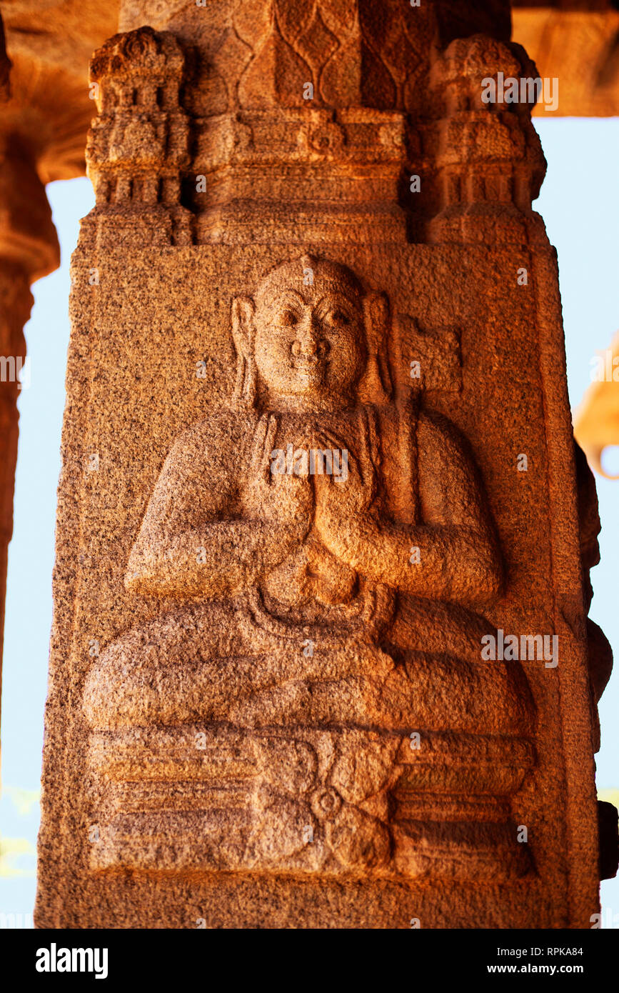 Sculpture of Lord Buddha at the Vittala Temple, Hampi, Karnataka, India ...