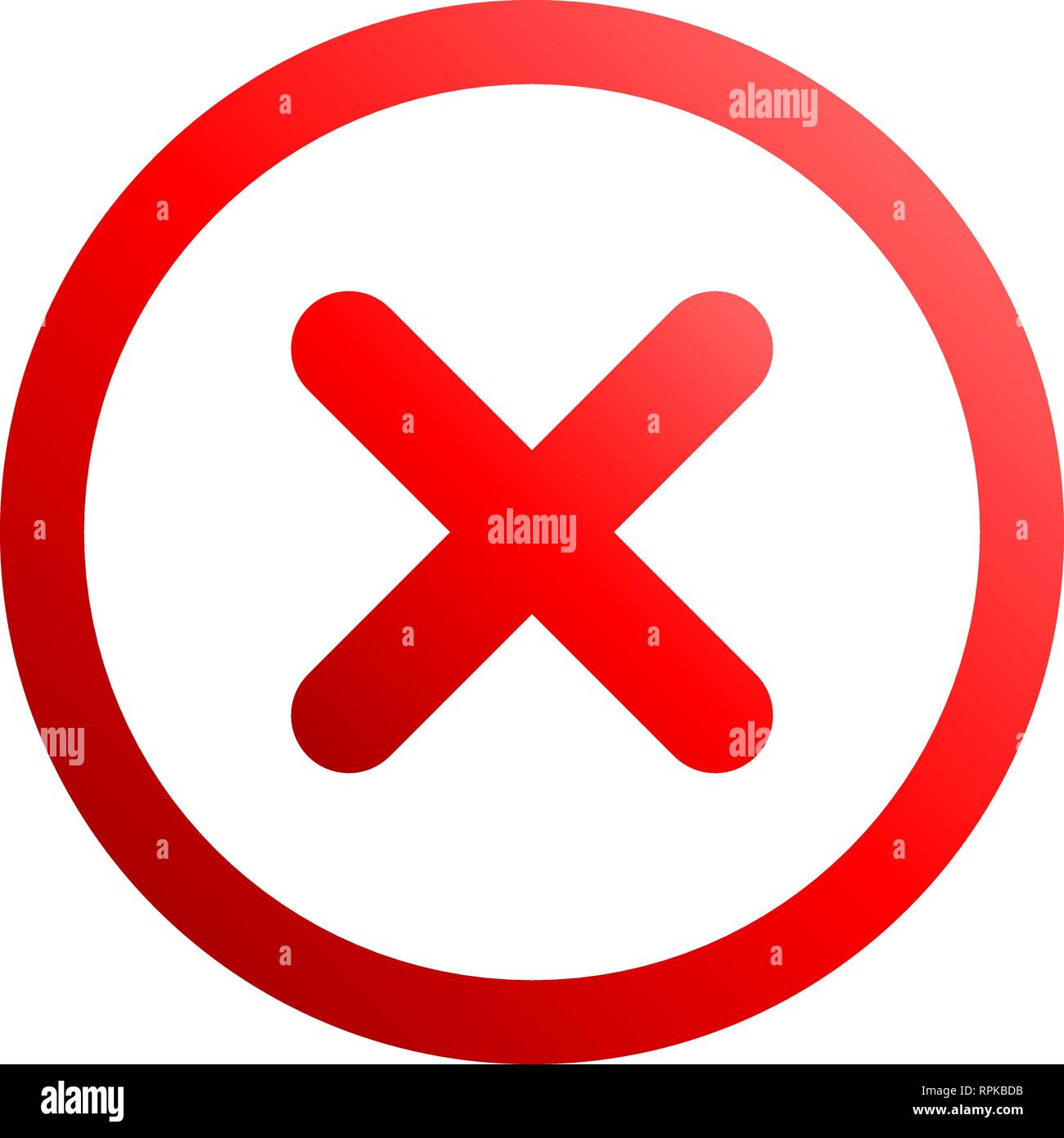 Red Circle With X Through It