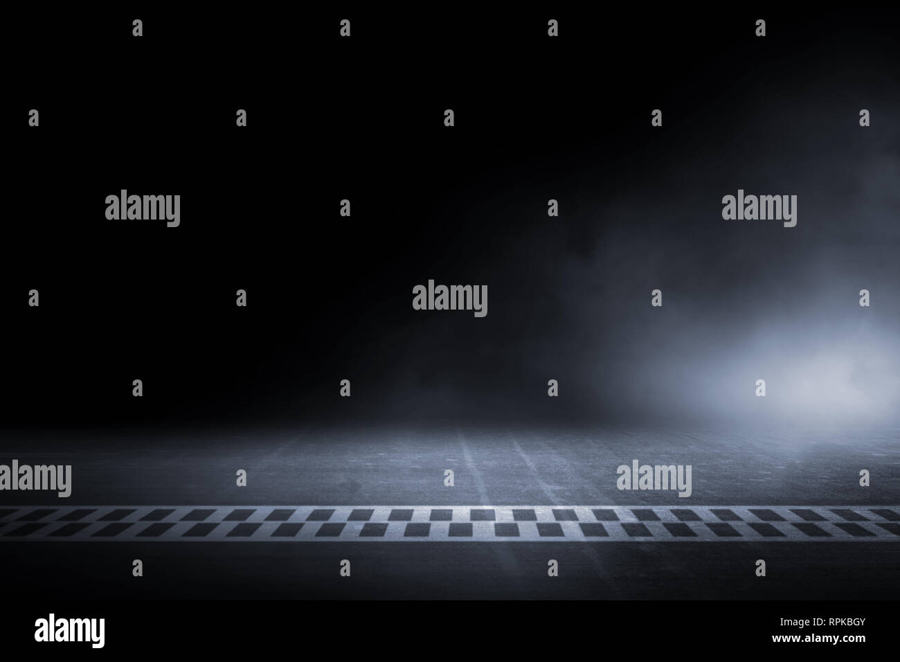 Race track finish line racing on night Stock Photo - Alamy