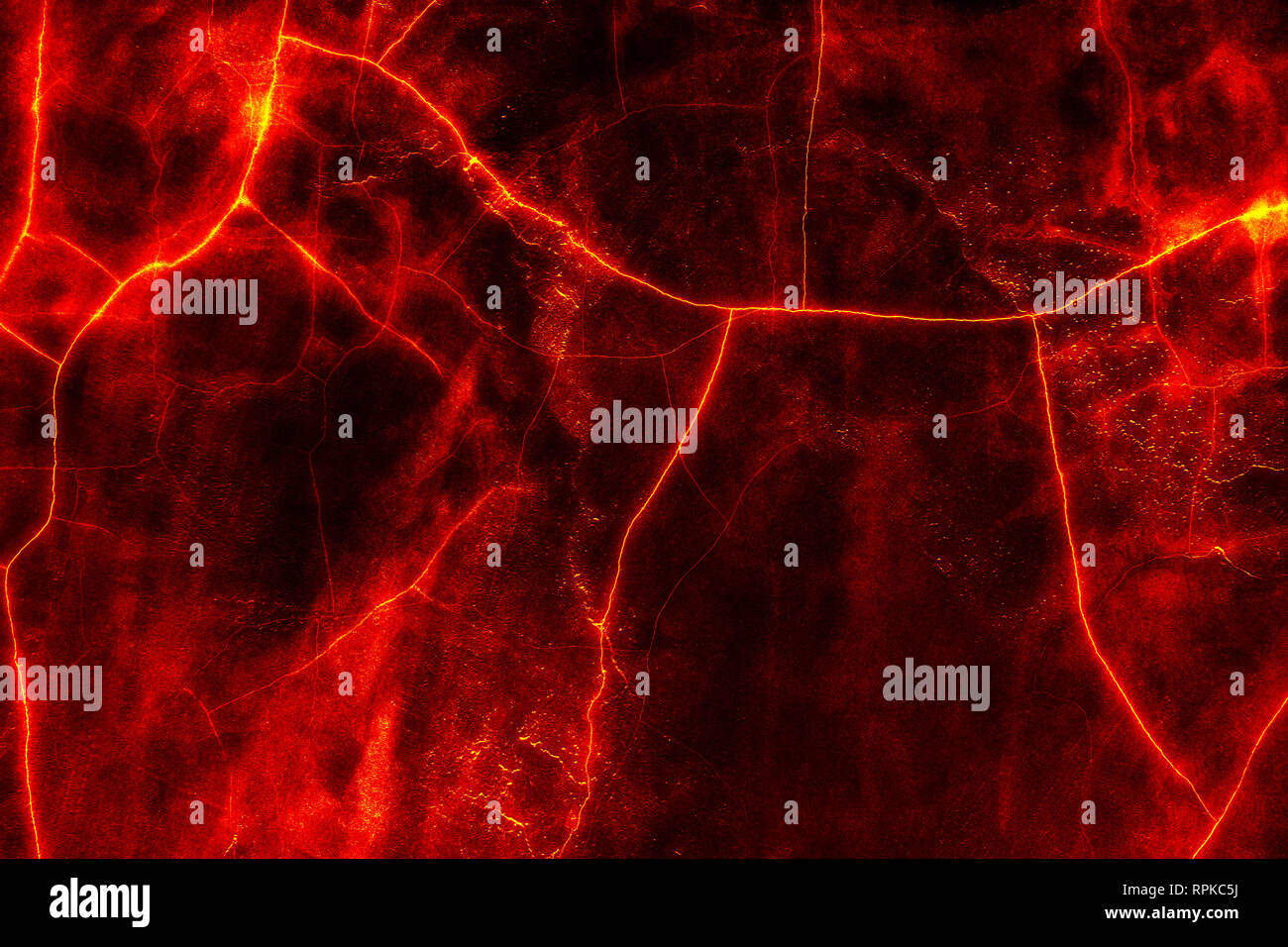 heat red cracked ground texture after eruption volcano Stock Photo - Alamy