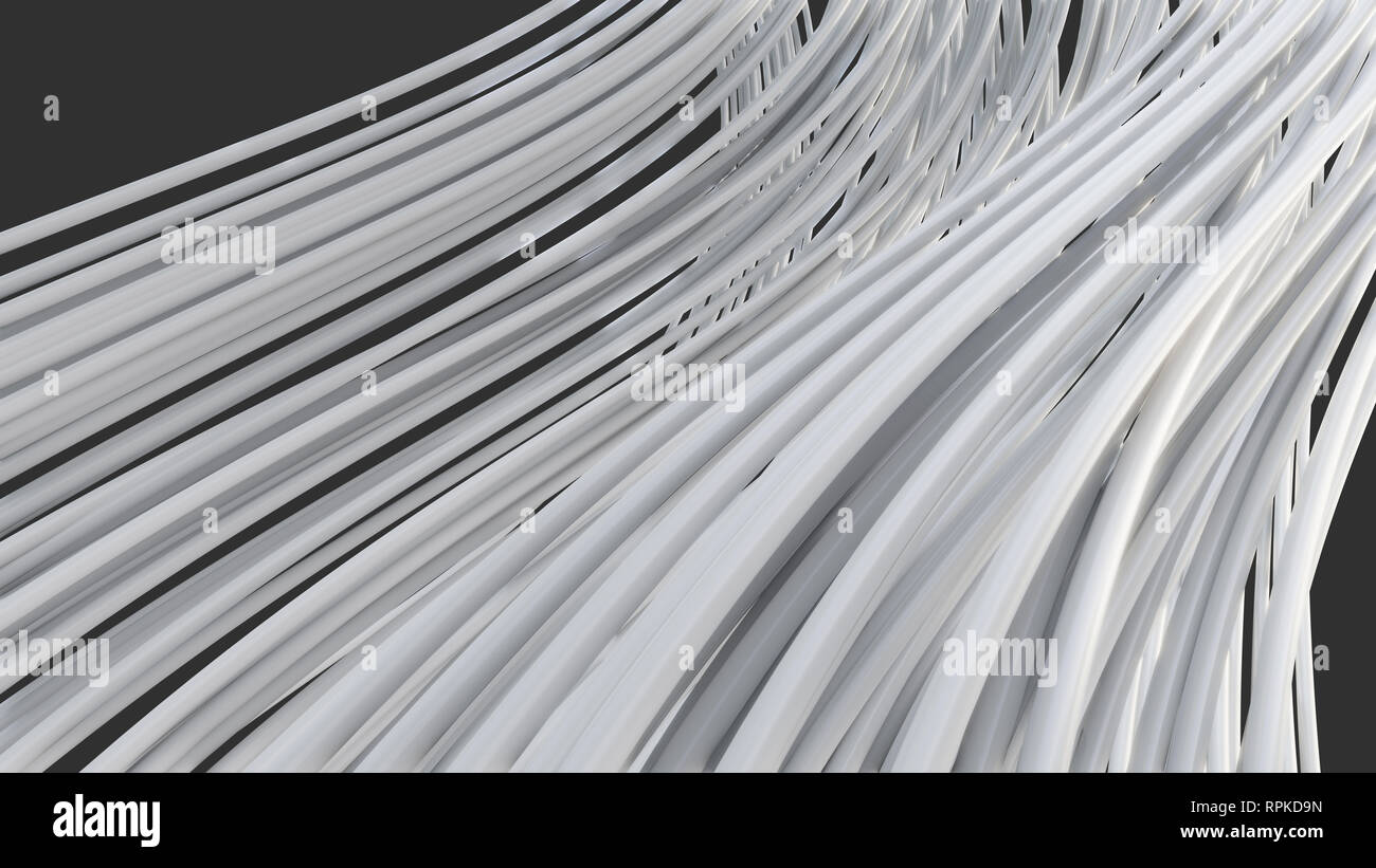 Abstract white smooth lines on gray background Stock Photo - Alamy