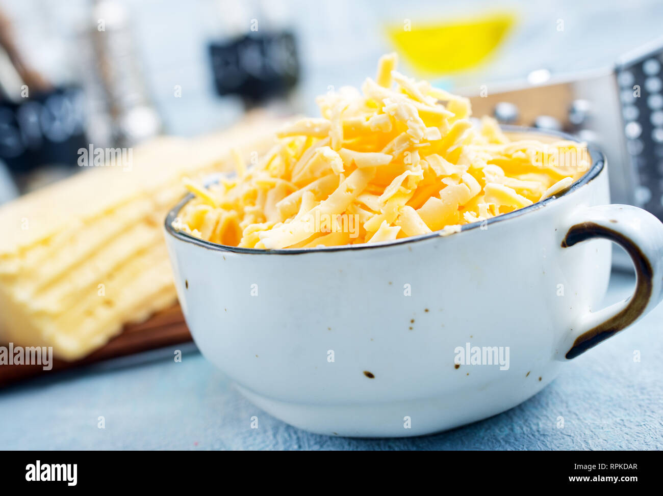Cheese grating on table hi-res stock photography and images - Alamy