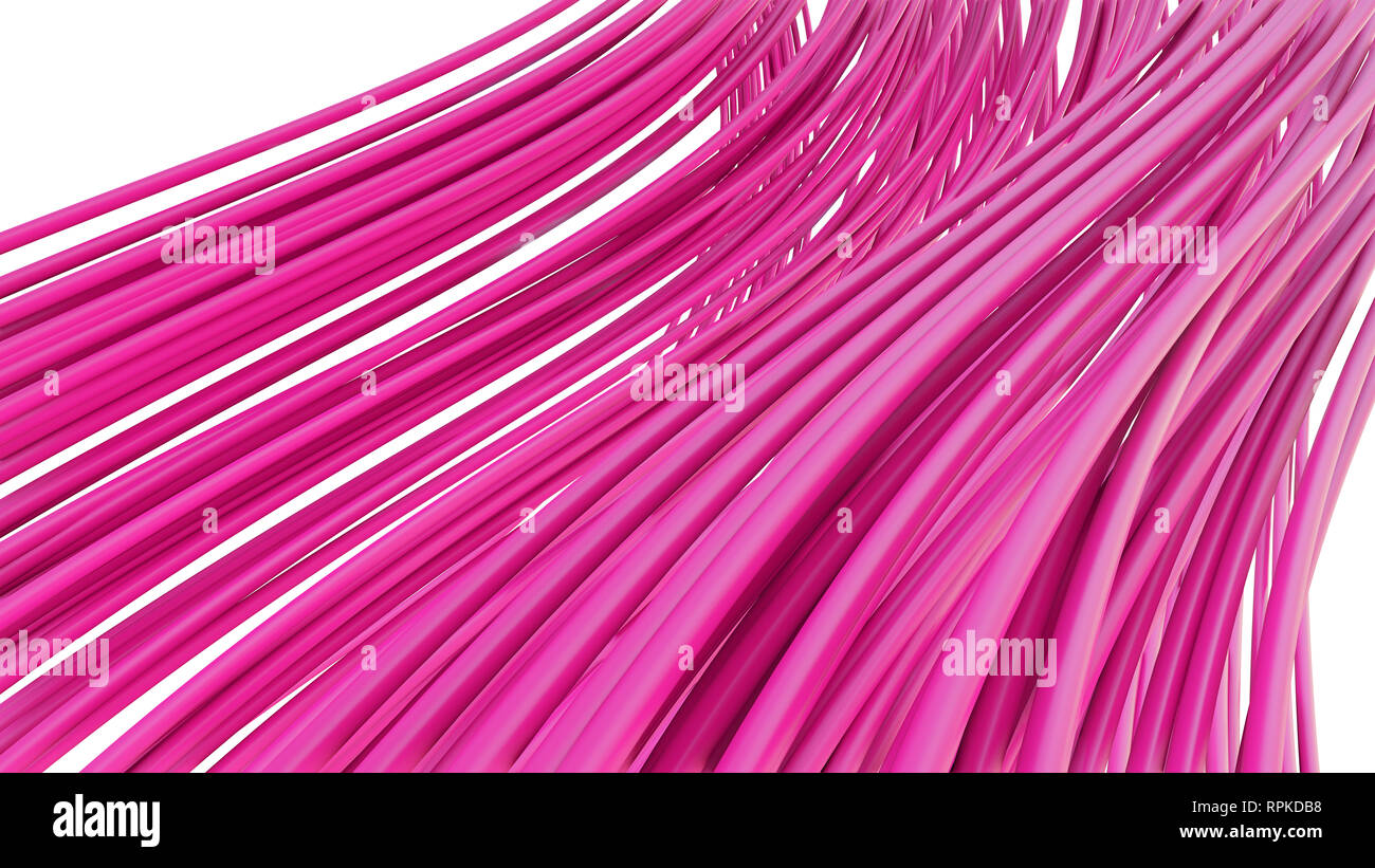Abstract pink smooth lines on white background Stock Photo - Alamy