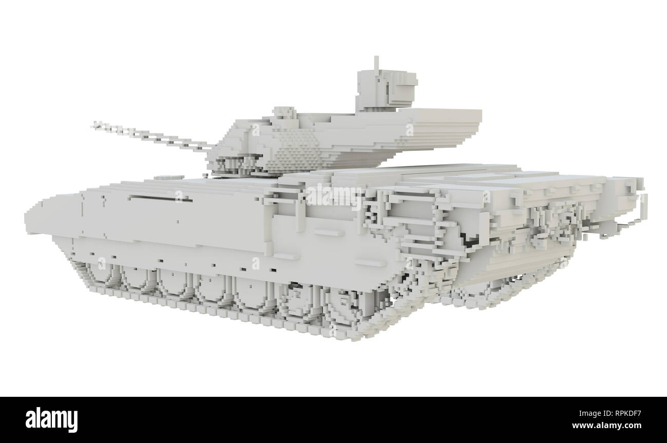 3d printed tank isolated on white background Stock Photo - Alamy