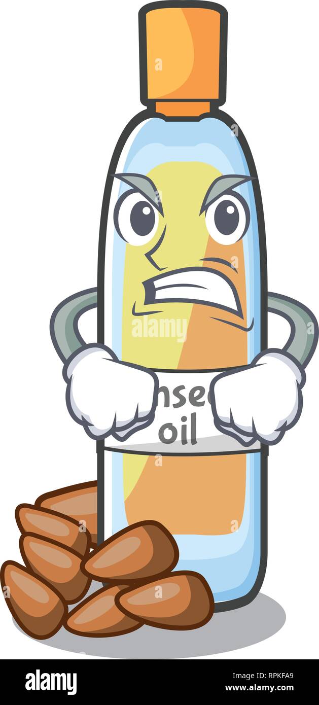 Angry lenseed oil in a cartoon glass Stock Vector Image & Art - Alamy