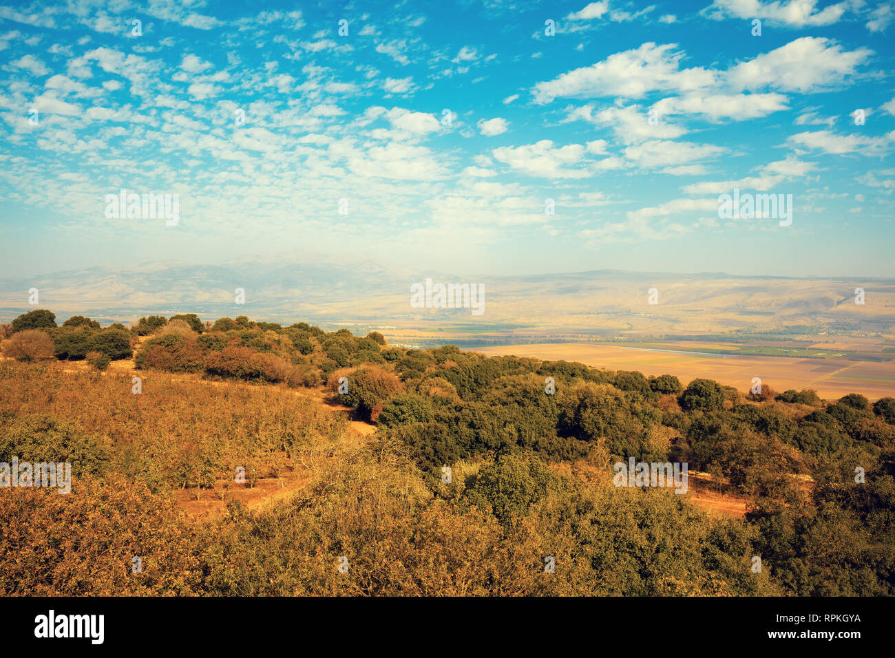 Breathtaking view from mount Menara, North Israel Stock Photo - Alamy