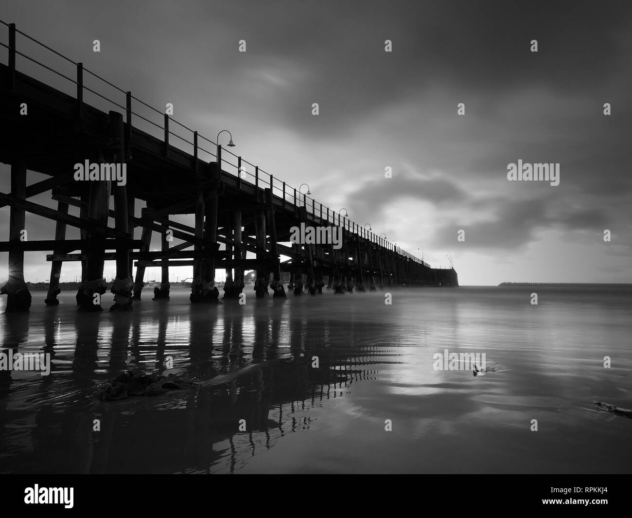 long jetty cloudy Stock Photo - Alamy