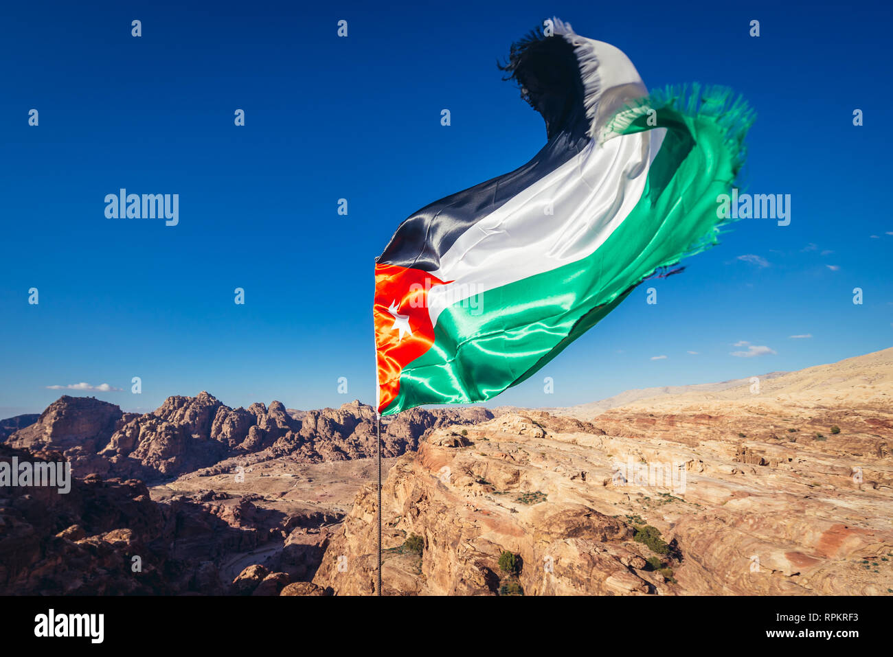 Flag of hashemite kingdom of jordan hi-res stock photography and images ...