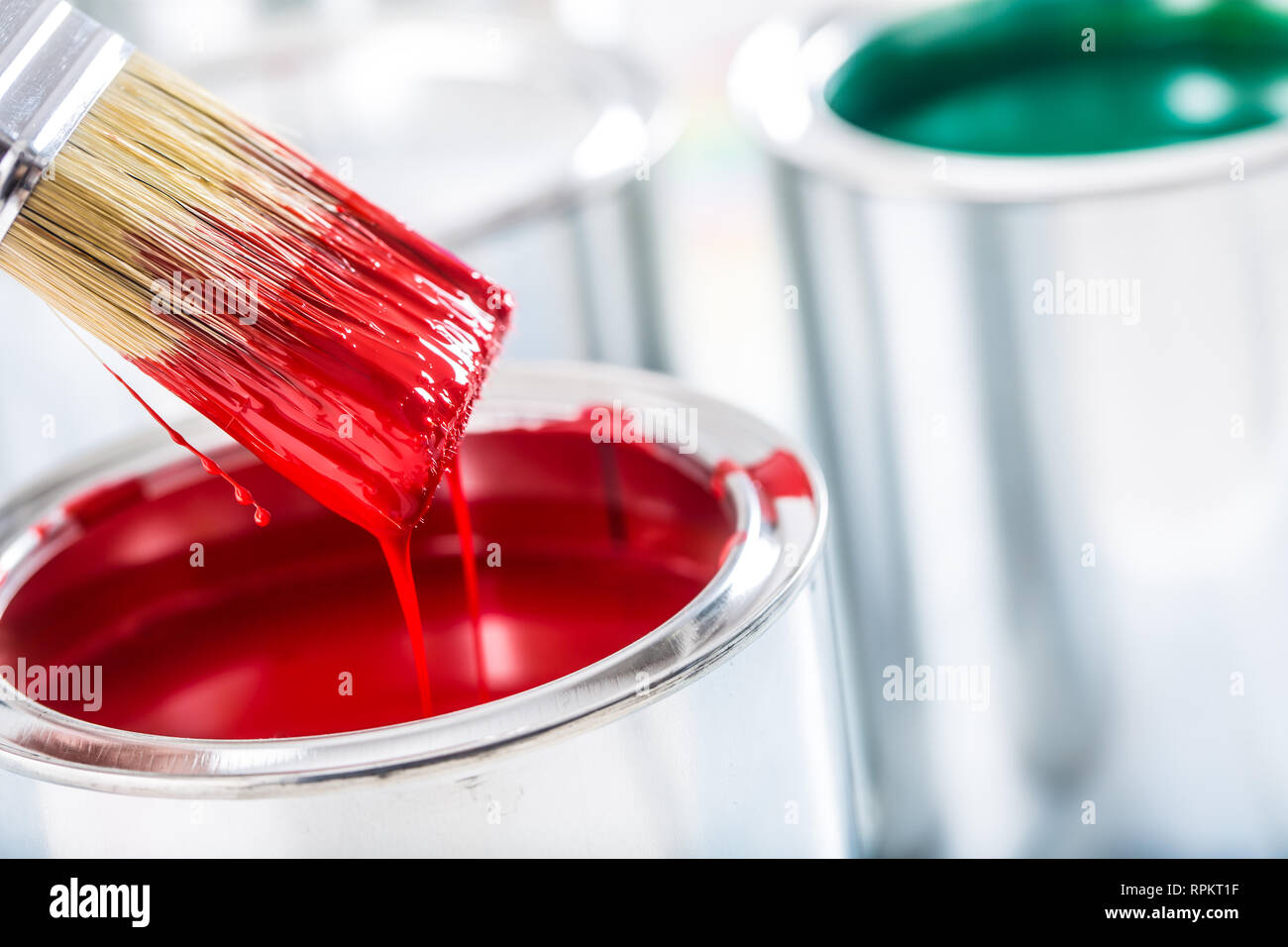 Red paint can roller hi-res stock photography and images - Alamy