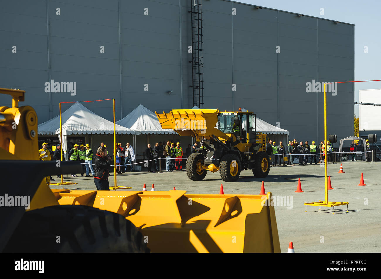 Russia, Novosibirsk - September 19, 2018: Excavator Loader Machine ...