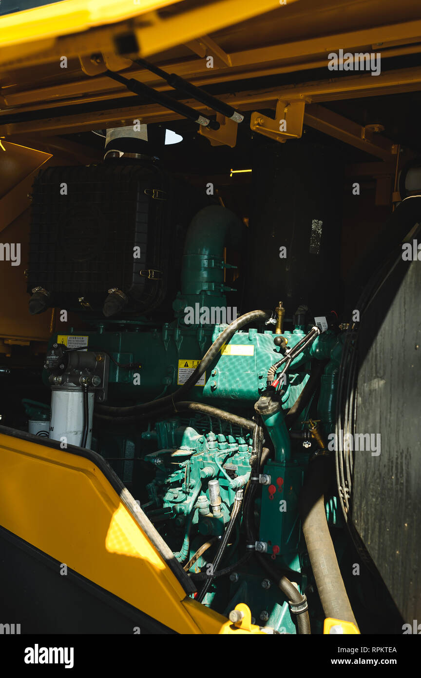 Russia, Novosibirsk - September 19, 2018: Excavator Loader Machine ...