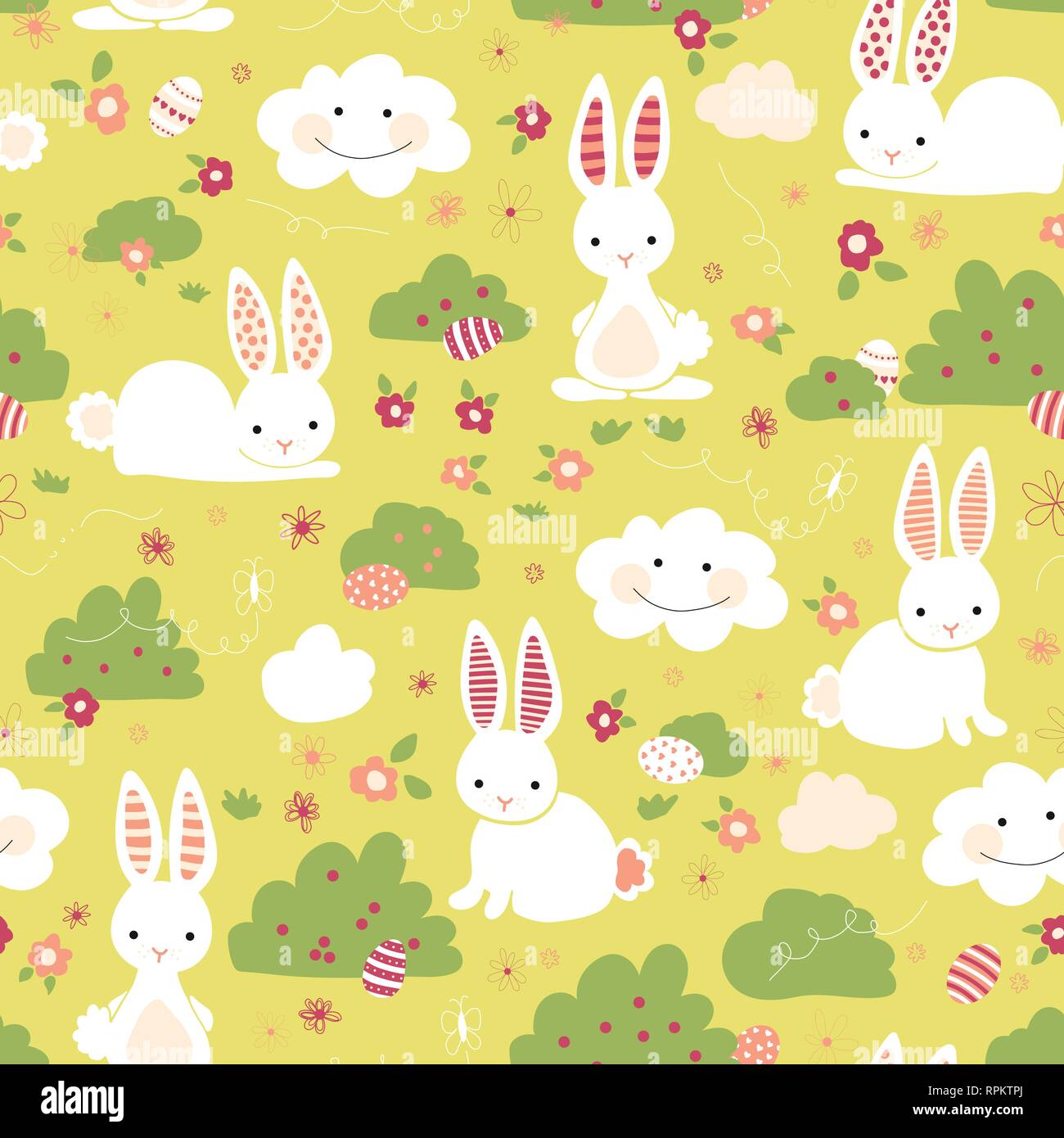 Easter Bunny With Eggs Wallpaper