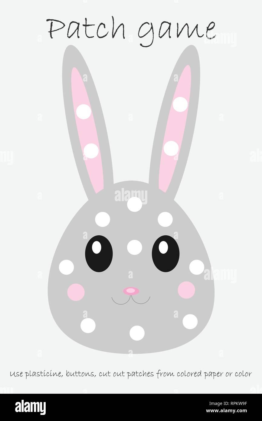 Education Patch game bunny for children to develop motor skills, use ...