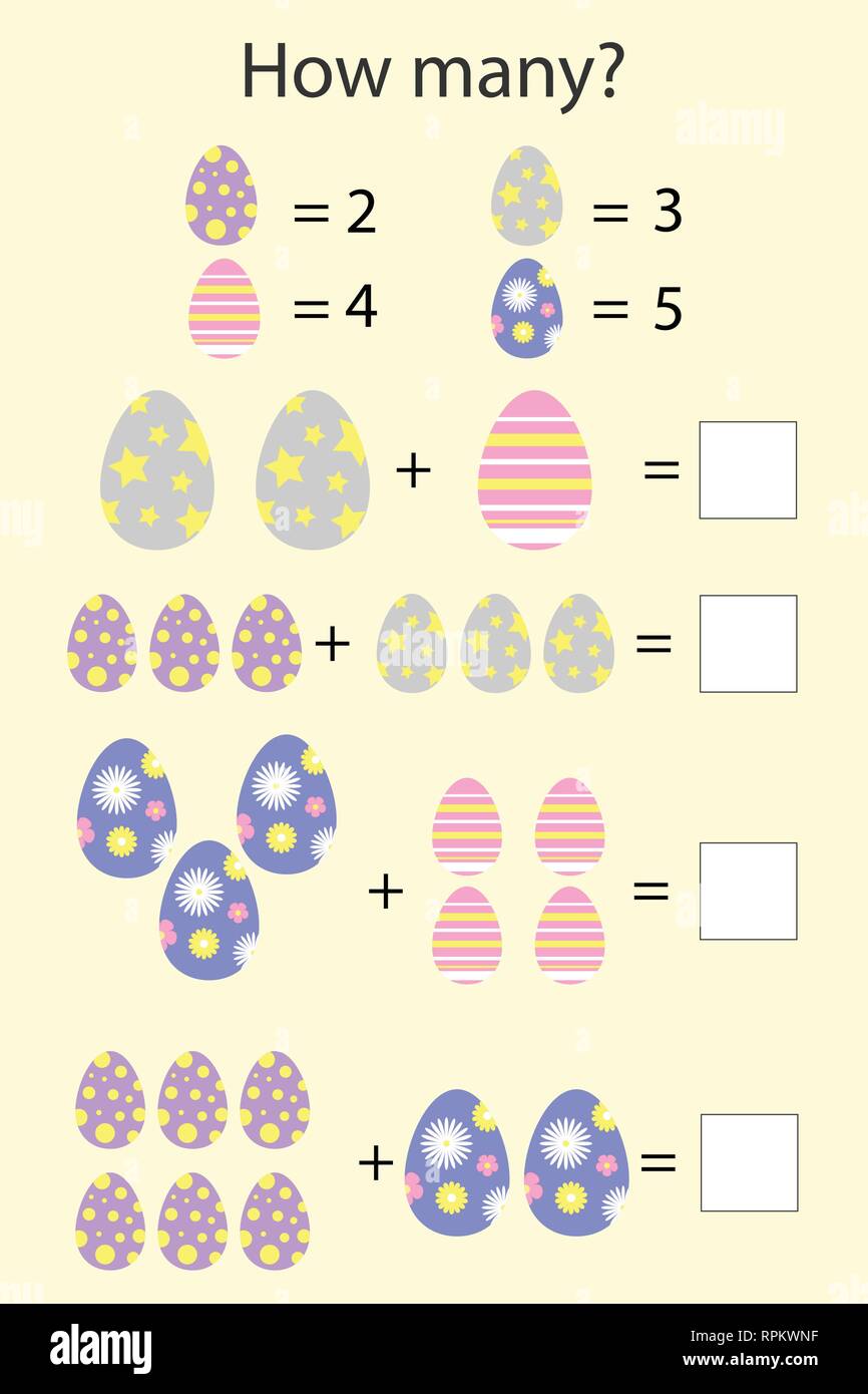 How many counting game with easter eggs for kids, educational maths ...