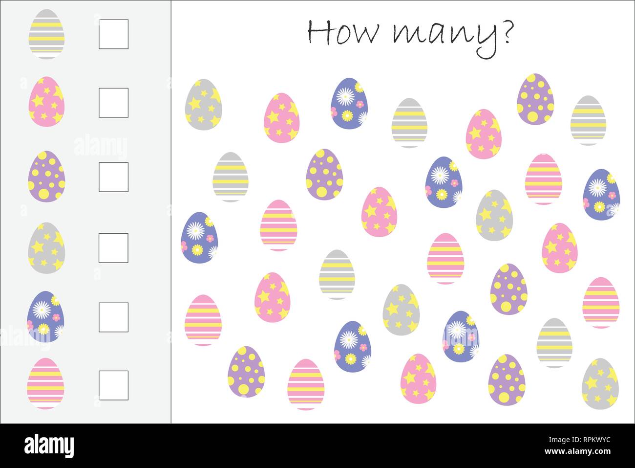 How many counting game with easter eggs for kids, educational maths ...
