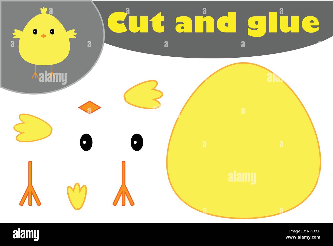 Chicken cut with scissors Stock Vector Images - Alamy