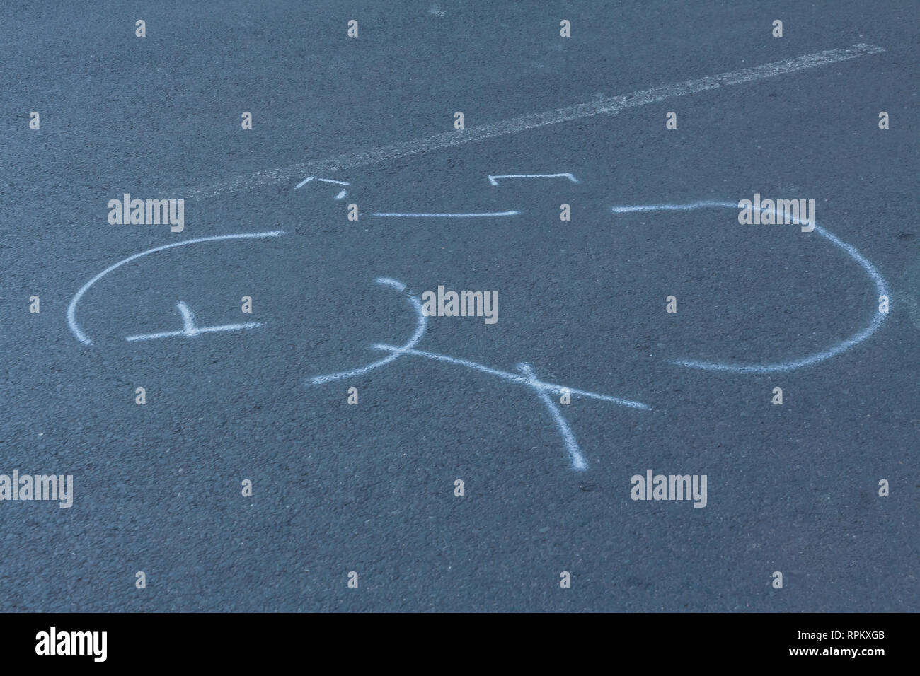 Mark of an accident Stock Photo - Alamy