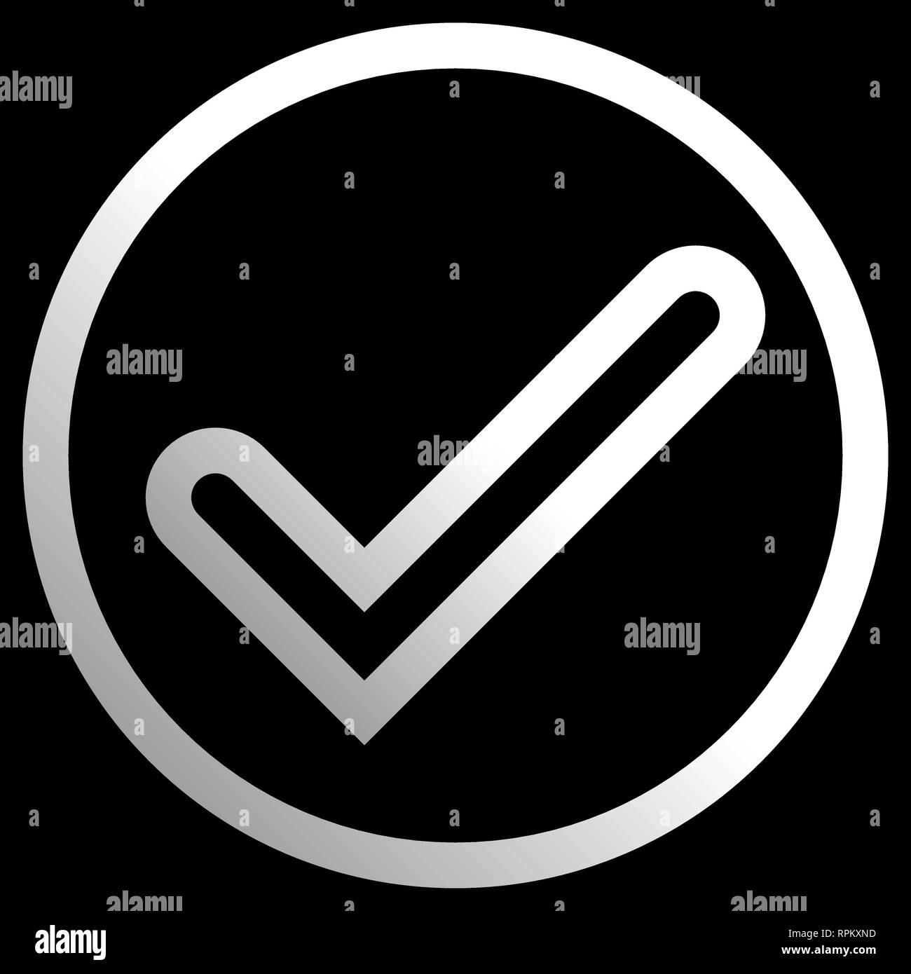 Check marks - white gradient outline, tick icon inside of circle ...
