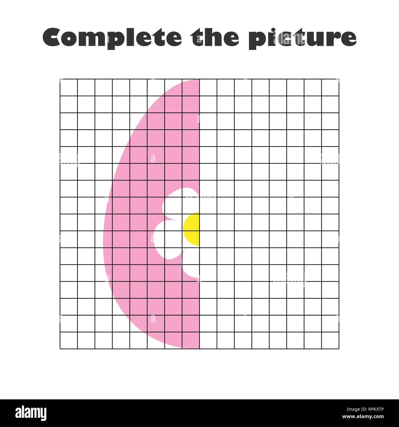 Complete the picture, easter egg in cartoon style, drawing skills ...