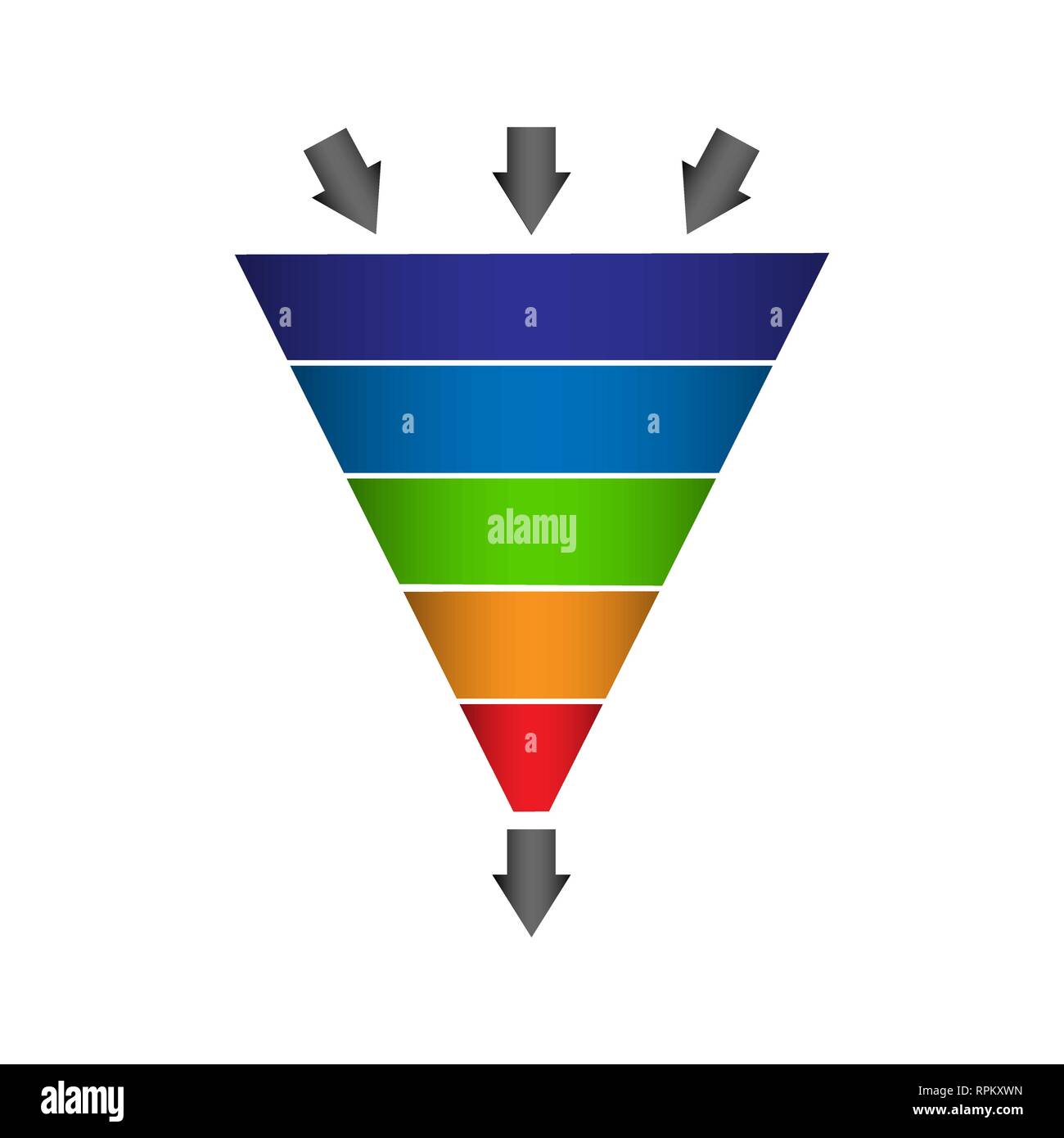 Infographics lead generation, sales funnel with arrows for application ...