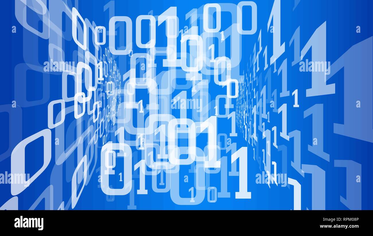 Binary code numbers backdrop, machine learning ai software vector conception Stock Vector Image ...