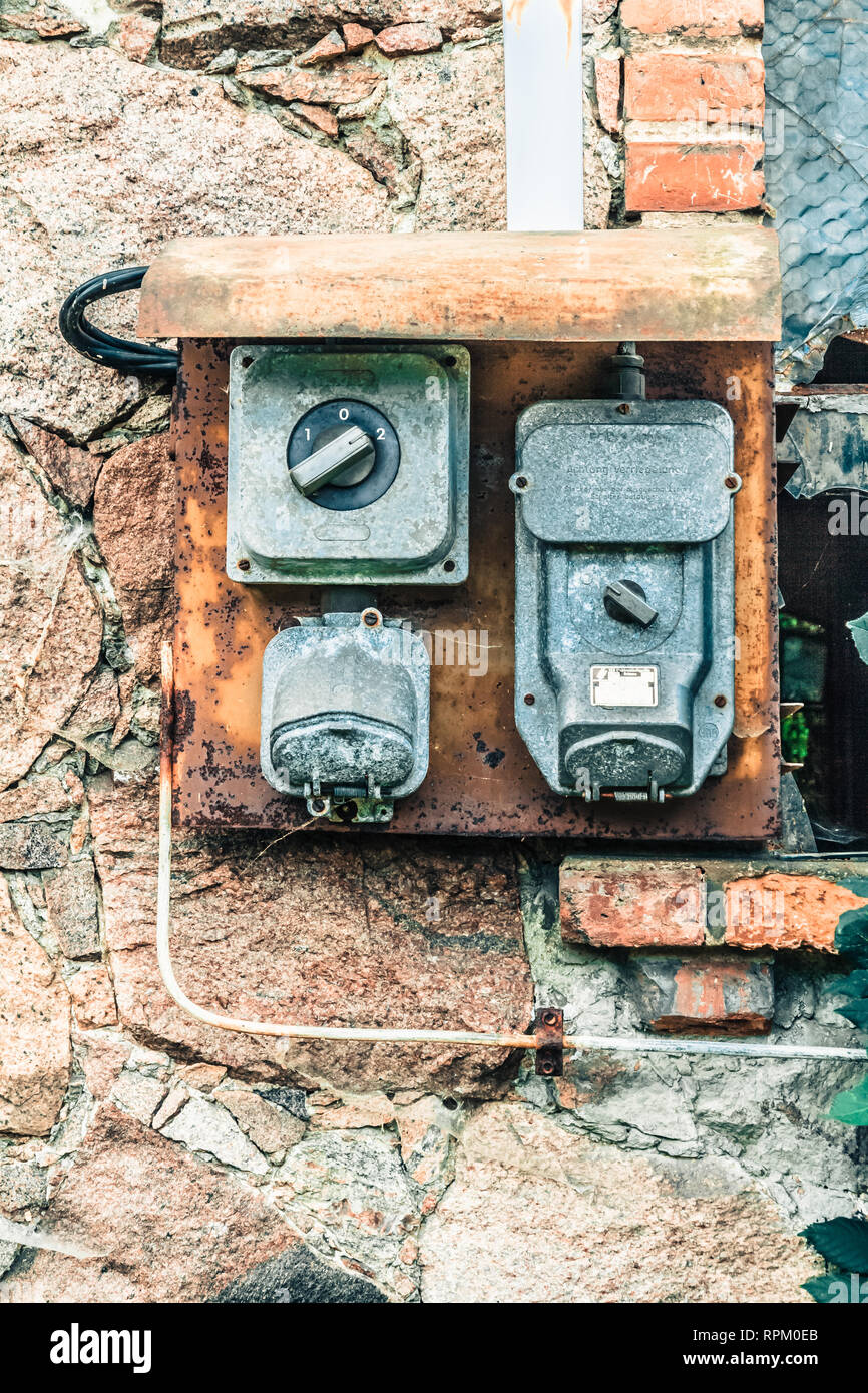 Old electric switch isolated hi-res stock photography and images - Alamy