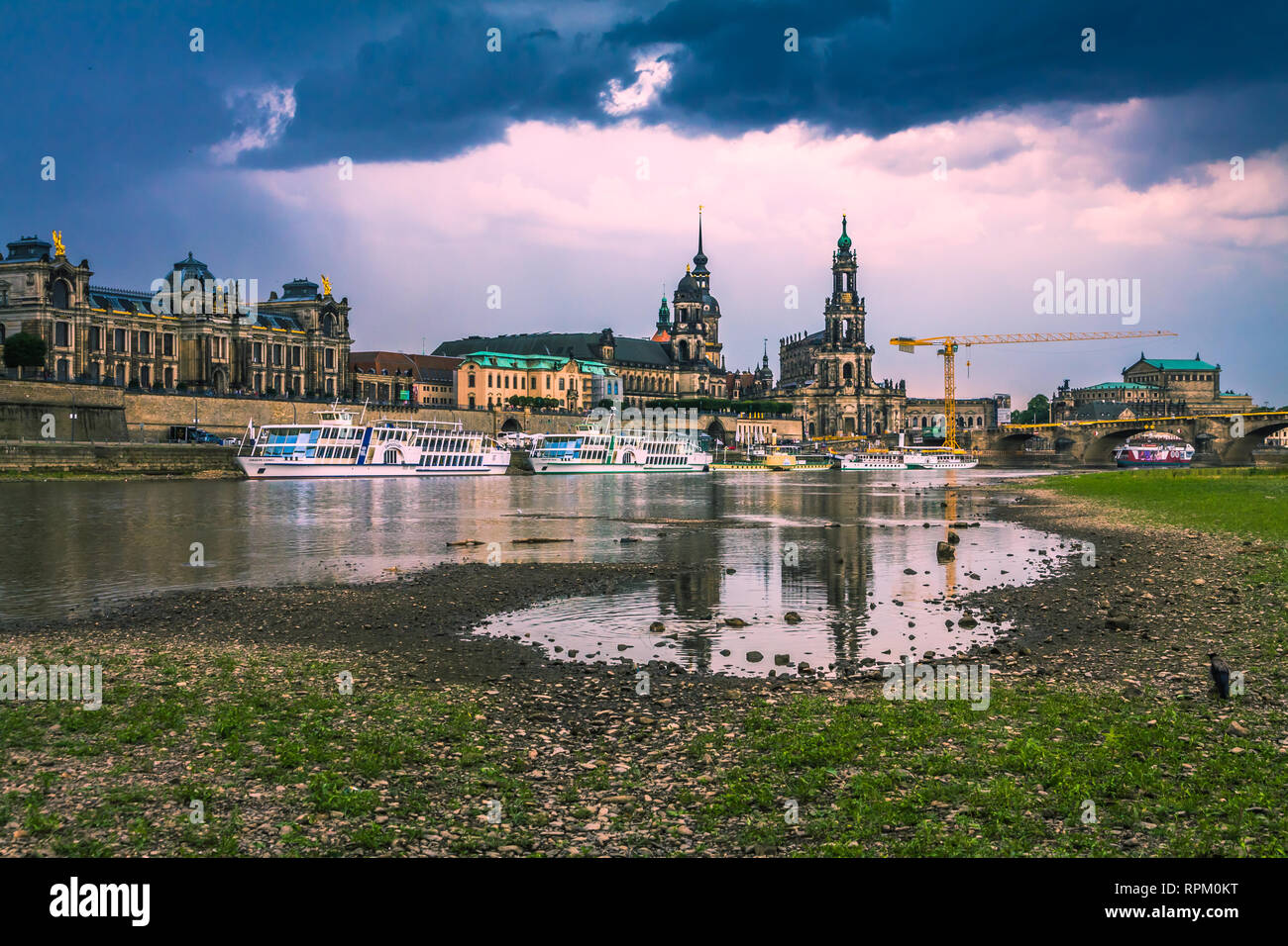 Low water in the river Elbe Stock Photo - Alamy