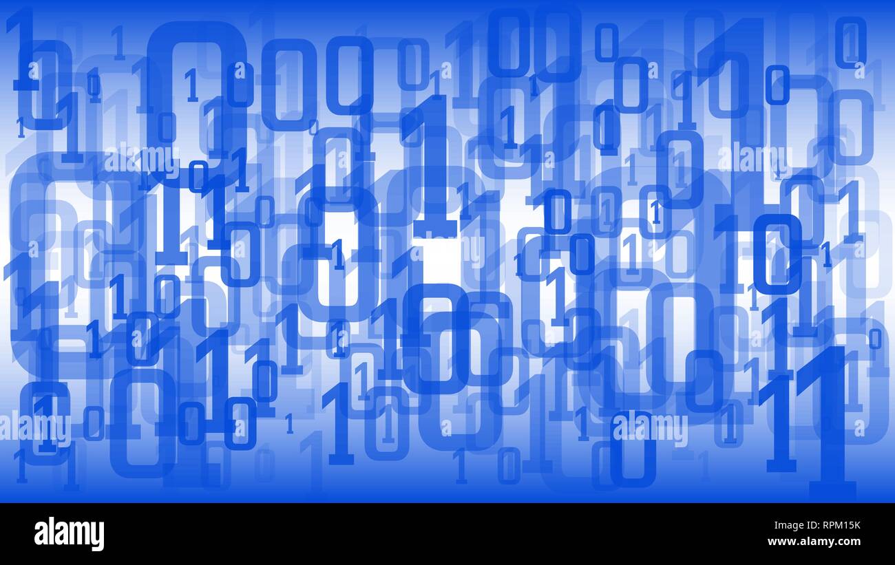 Binary code abstraction background, vector computer cloud big data Stock Vector Image & Art - Alamy