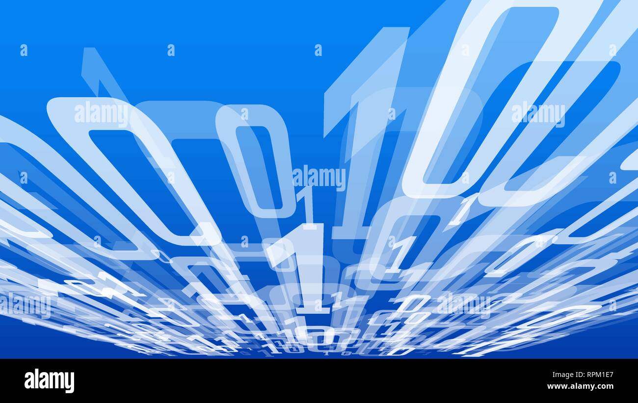 Cyberspace background binary code vector chaos Stock Vector Image & Art - Alamy