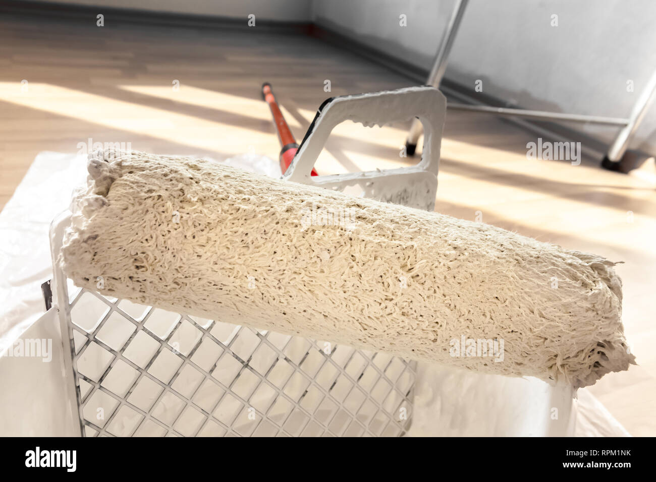 Painter at work Stock Photo - Alamy