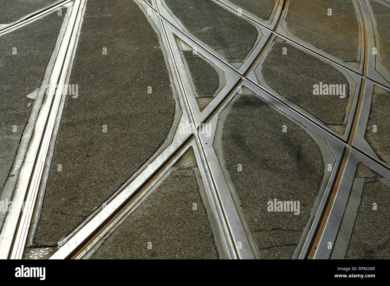 Train tram tracks hi-res stock photography and images - Alamy