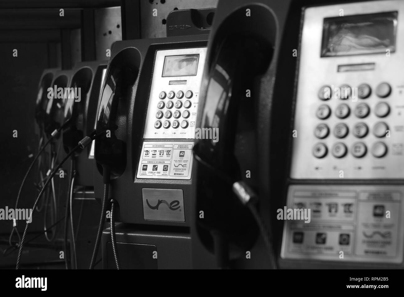 Vintage payphones hi-res stock photography and images - Alamy