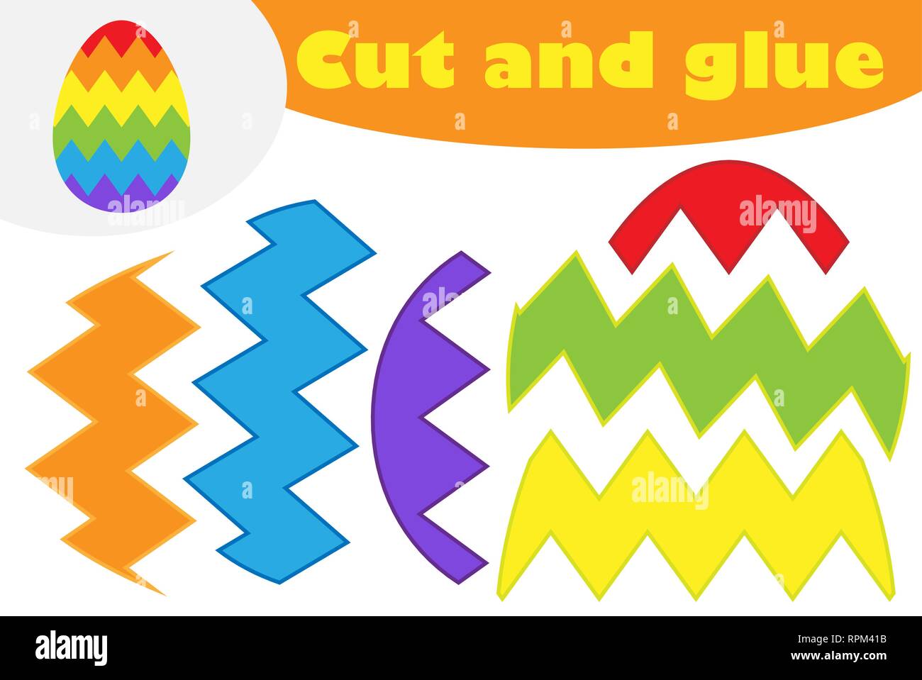 Egg in cartoon style, education easter game for the development of ...