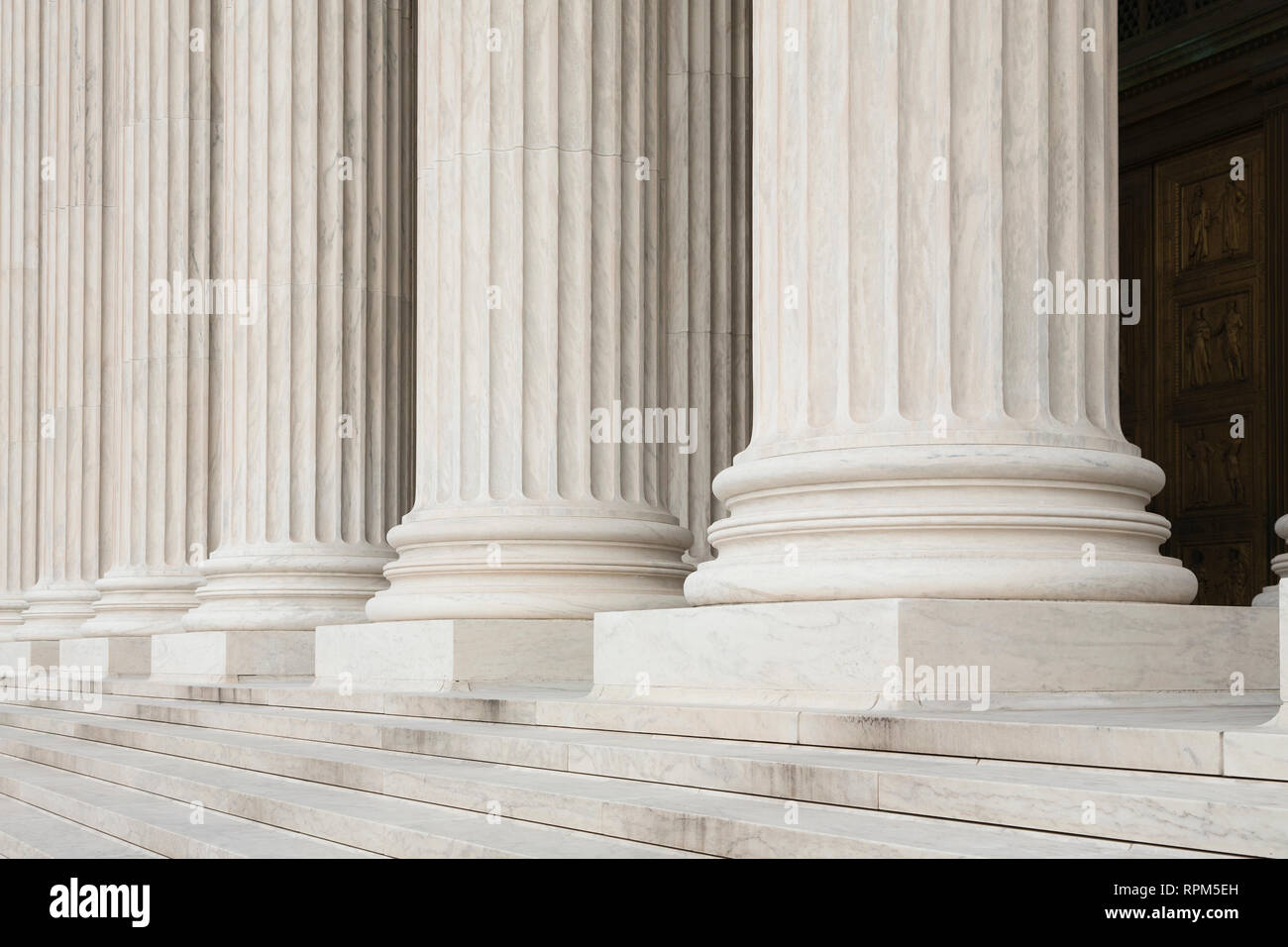 Front Steps and Columns of the Supreme Court Stock Photo - Alamy